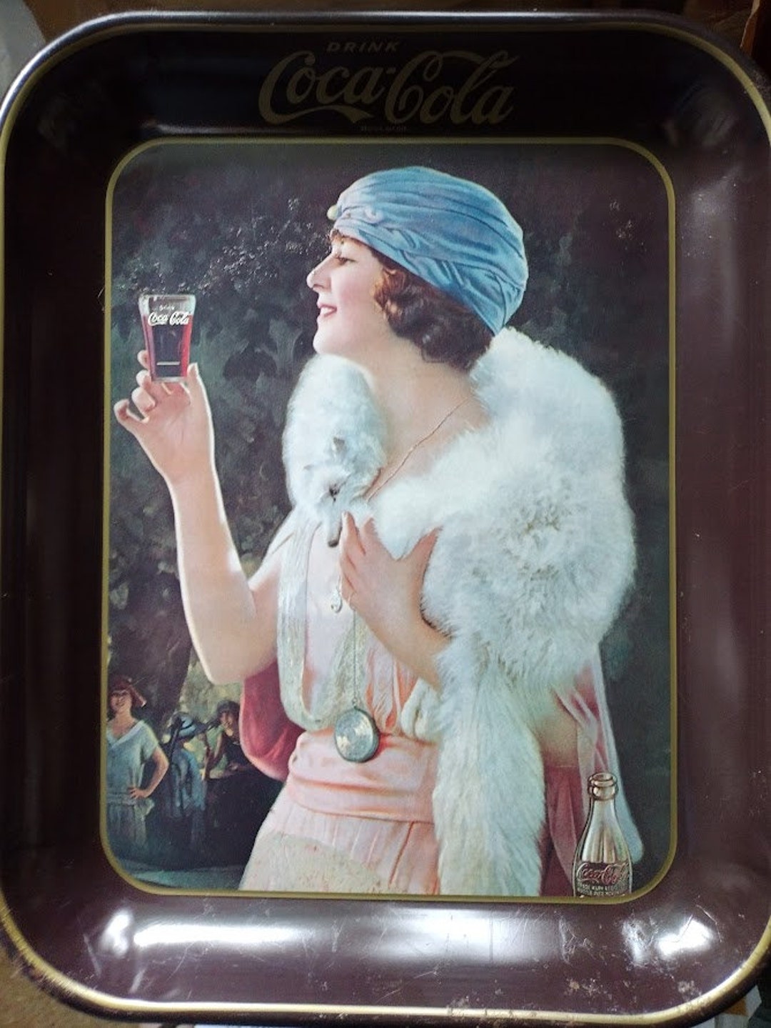 Vintage 1970s Reproduction Coca-cola Metal Tray, Advertising, Pre-owned ...
