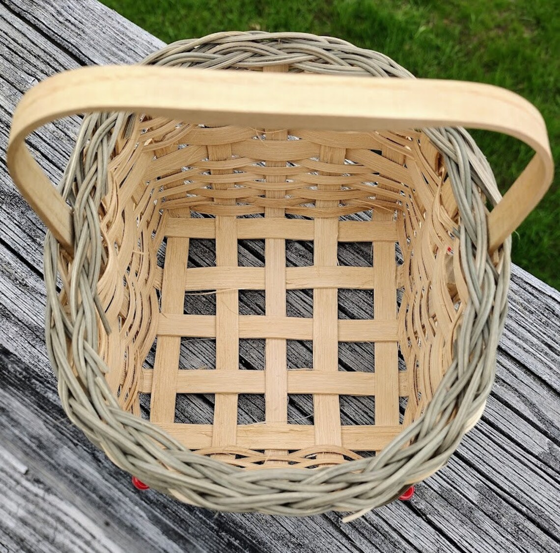 Vintage 'cape Cod' Style Berry Basket With Red Bead | Etsy