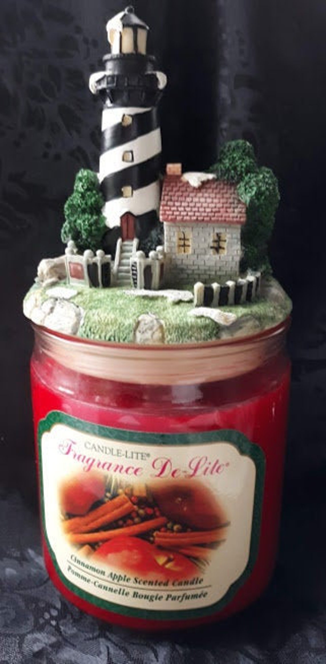 Lighthouse Candle Lid With 'candle-lite' Cinnamon - Etsy