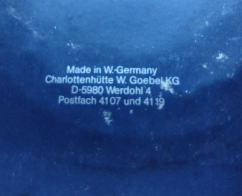 Vintage Goebel Crystal Glass Plate First Edition 1978 - Etsy