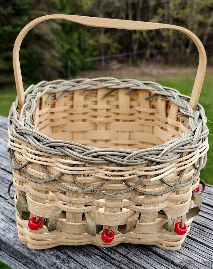 Vintage 'cape Cod' Style Berry Basket With Red Bead - Etsy