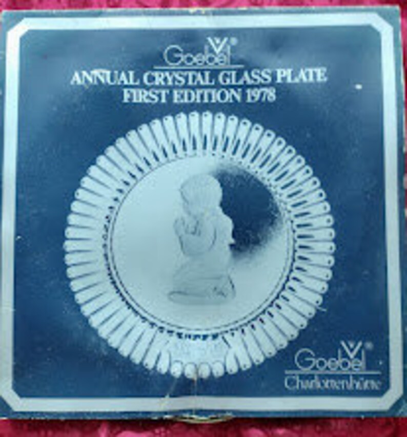 Vintage Goebel Crystal Glass Plate First Edition 1978 - Etsy