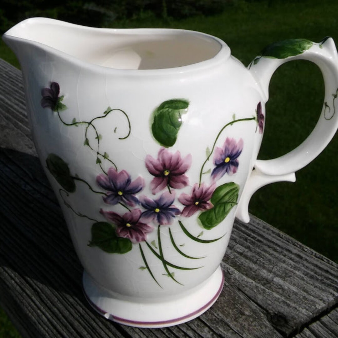 Vintage 1950's Lefton 'sweet Violets 2891' Pitcher, Hand Painted, Japan ...
