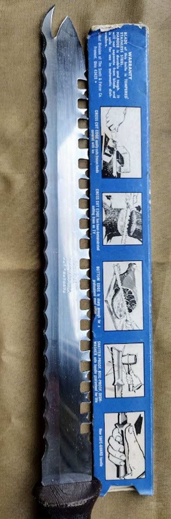 Vintage quikut/quikkle Dual Edged Kitchen Knife - Etsy