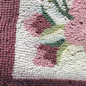 Vintage Victorian Era Wool Hooked Area Rug, 45" X 27" (3.75' X 2.25 ...