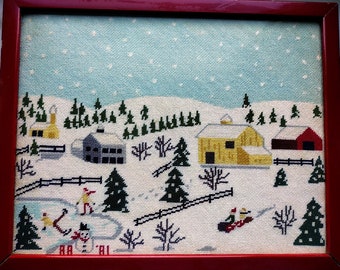Vintage Winter Scene - Etsy