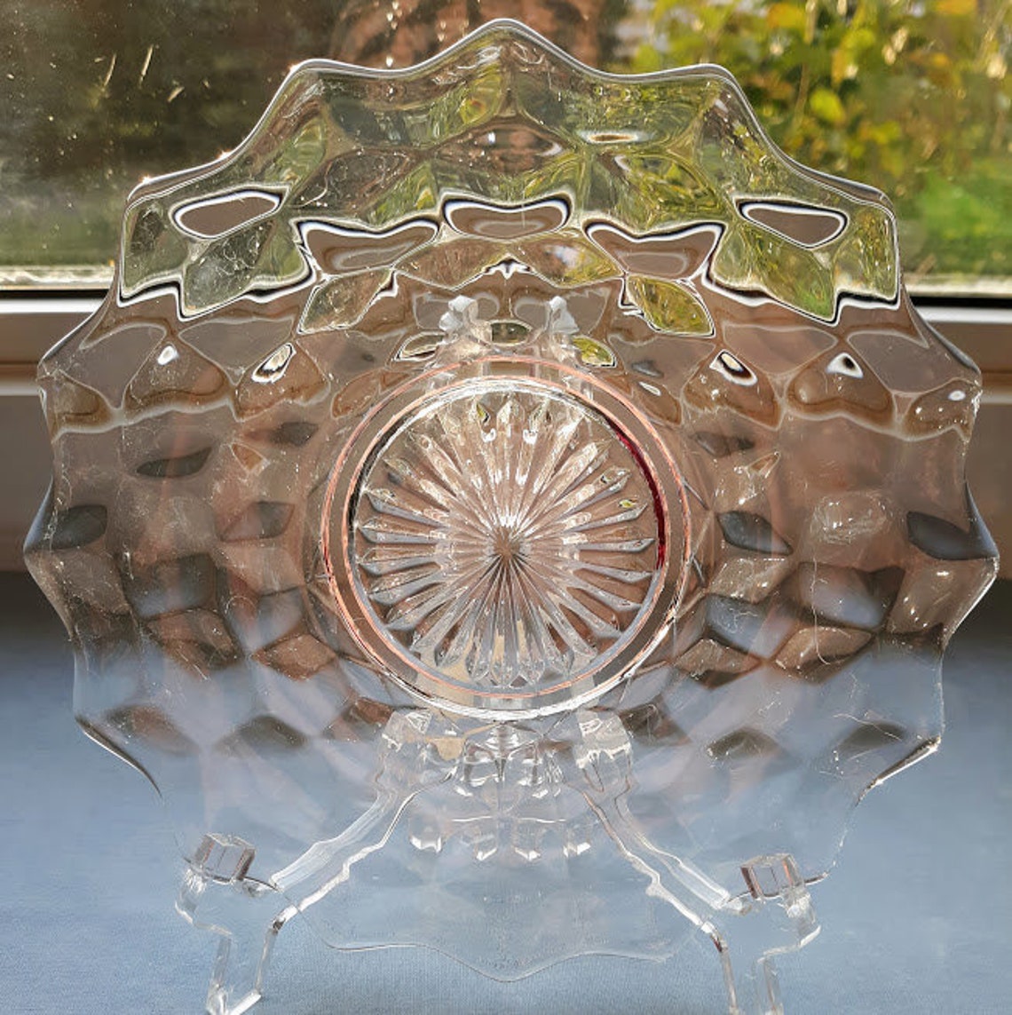 Vintage Indiana Glass/colony Glass Cubist 'whitehall' Pattern 6" Dish ...