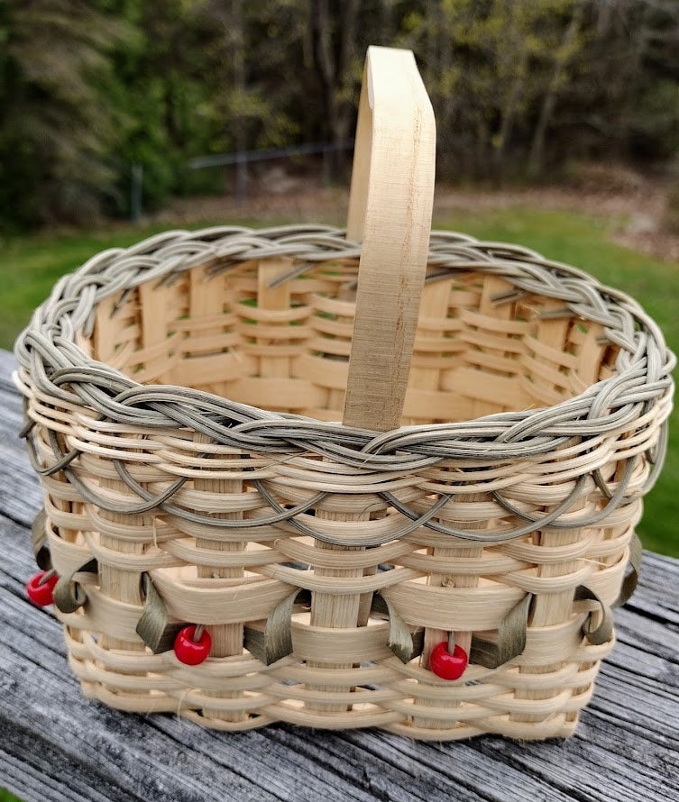 Vintage 'cape Cod' Style Berry Basket With Red Bead | Etsy