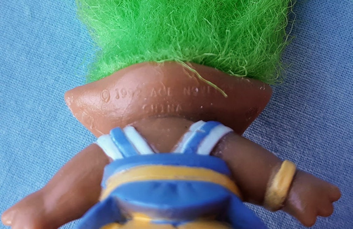 Vintage Girl Treasure Troll Doll 'ace Novelty' Circa - Etsy