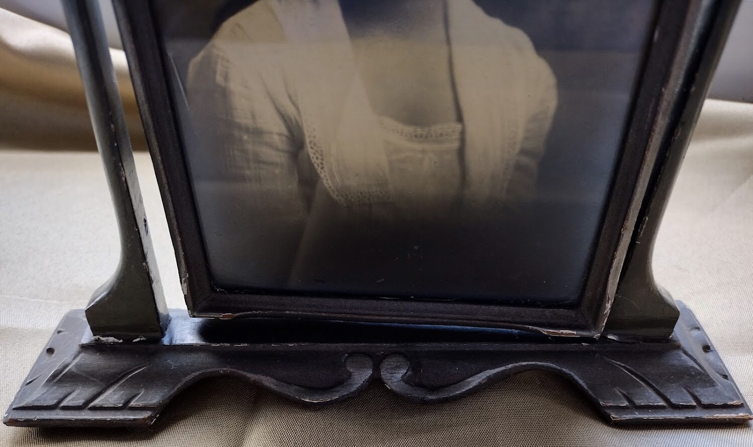 Antique Swing or Tilt Frame With Silver Gelatine Photo of - Etsy