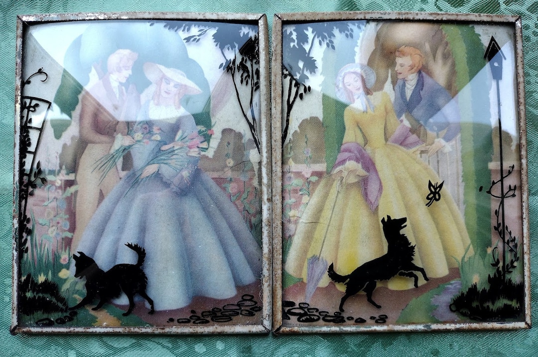 Vintage Pair of Morris & Bendien Prints, Artist Sandre', in Frames ...