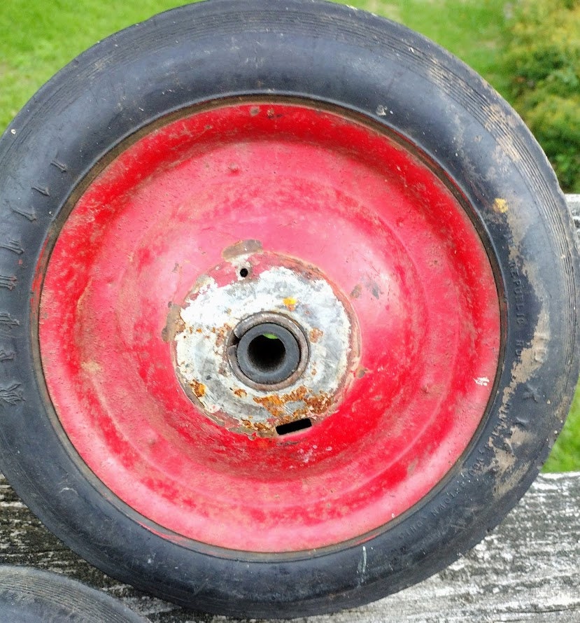 Antique or Vintage Wagon or Cart Wheels republic Rubber - Etsy