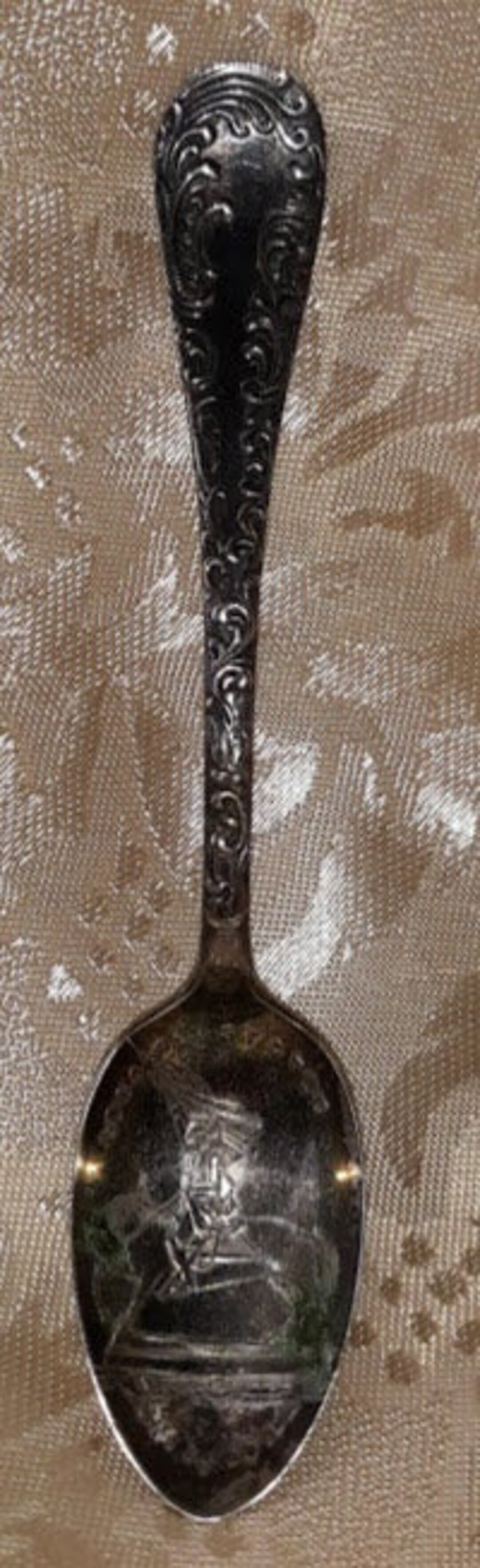 Souvenir Demitasse Spoon, "logan's Statue, Chicago, Ill", George E ...