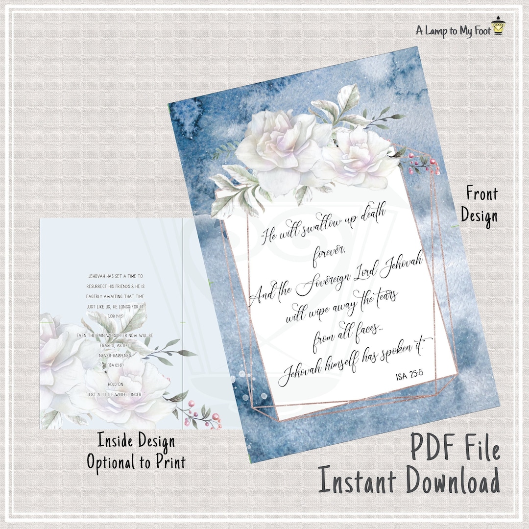 Bible Sympathy Card, Card for Comfort, Bereavement Card, Scriptural ...