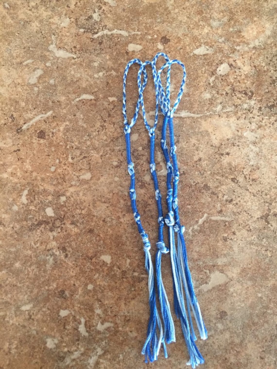 Tzitzits Dark Blue and Light Blue Braided Loop Set of 4 - Etsy