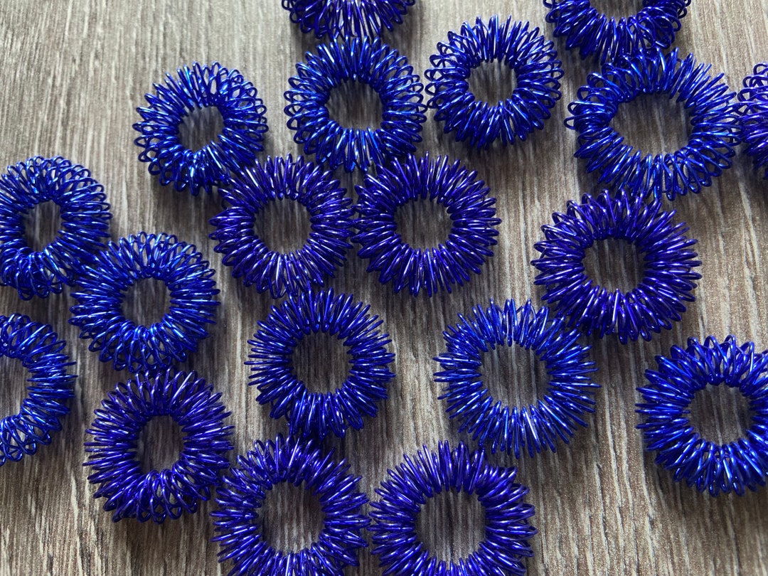 Blue Acupressure Ring, Anti-stress Ring, Reflexology Massage, Massage ...