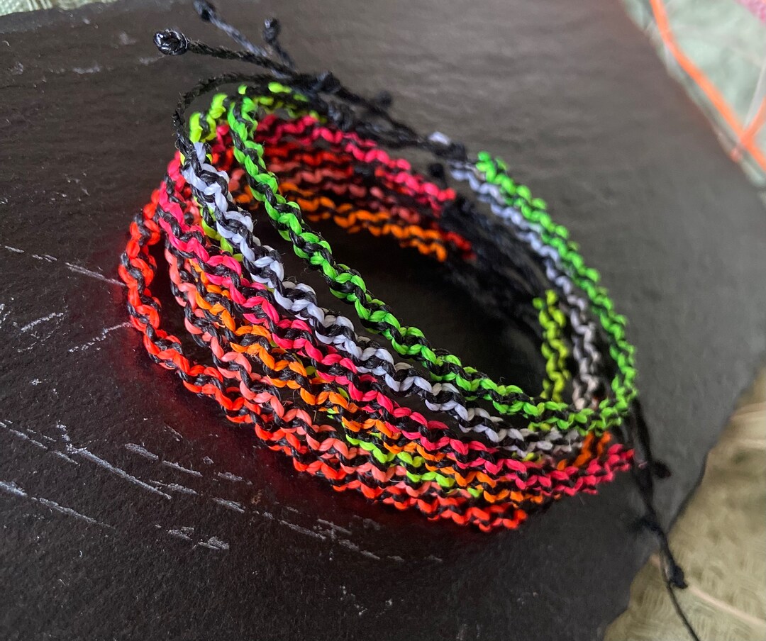 Uv-active Fluorescent Neon Bracelet • Psytrance • Goa • Hippie ...