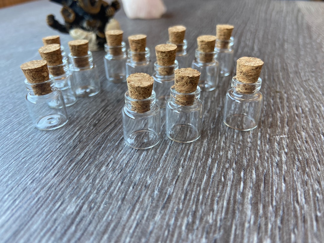 1 Ml Mini Glass Vial 13 X 18 Mm With Cork Test Tube, Small Vials E.g. B ...