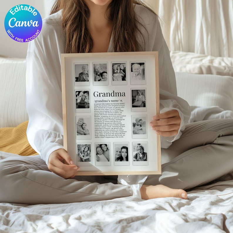 Grandma Definition Template. Customizable & Printable Photo Collage ...