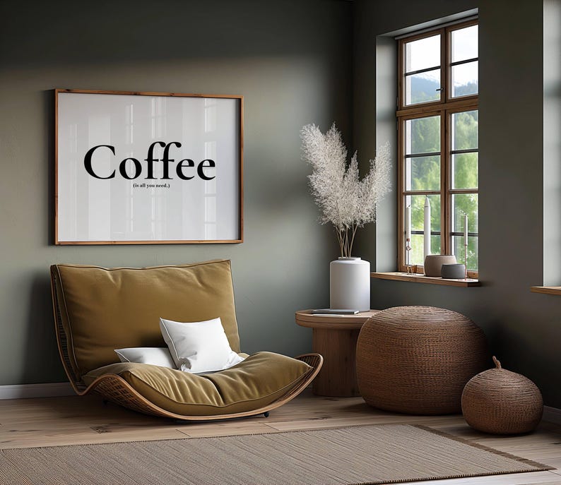 Coffee Poster All You Need is a Coffee Poster Coffee Poster Wall Print ...