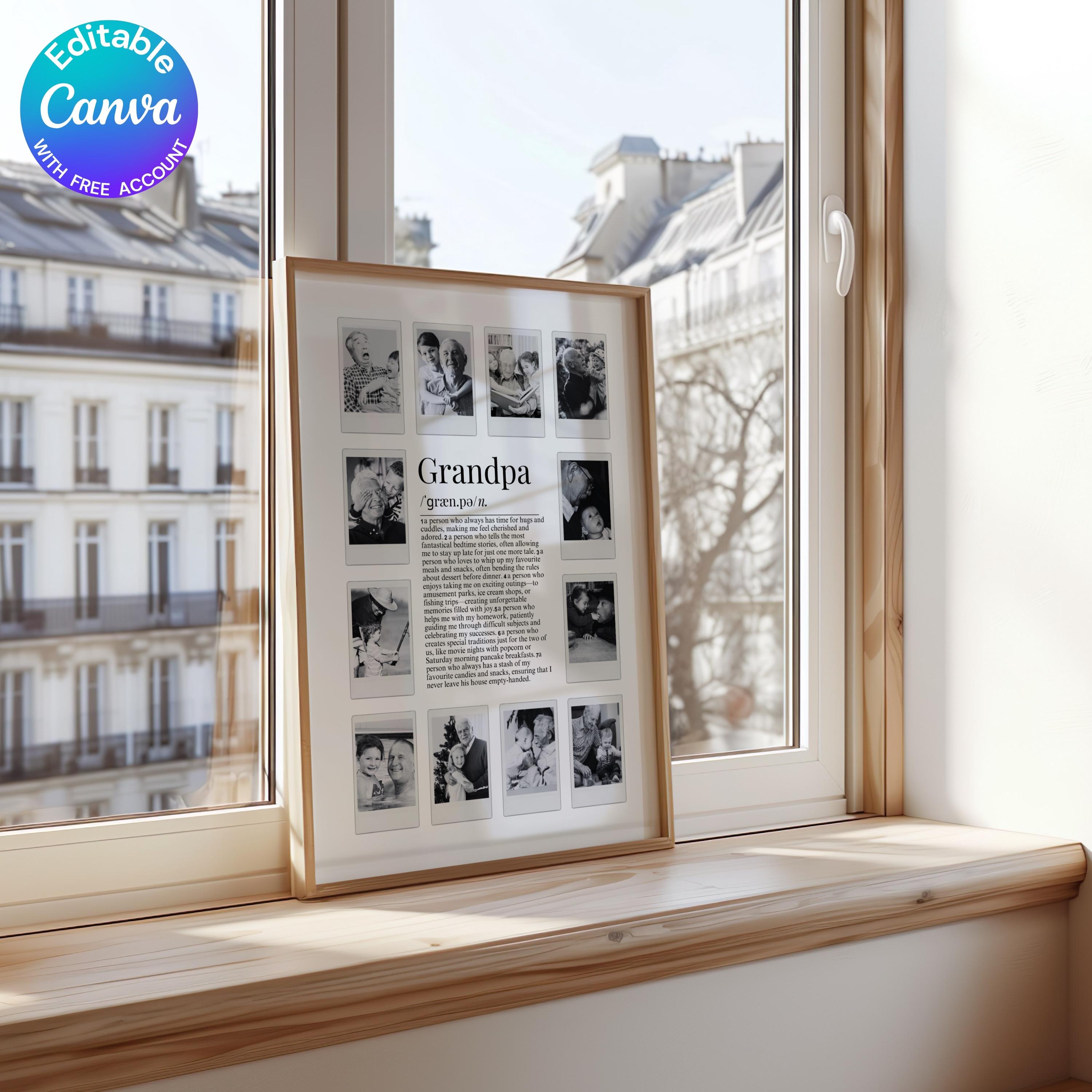 Personalised Grandpa Photo Collage Gramps Photo Prints Photo Collage ...