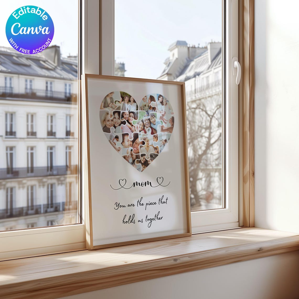 Custom Mum Photo Collage TEMPLATE, Gift for Mother, Mother's Day Gift ...