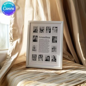 Grandma Definition Template. Customizable & Printable Photo Collage ...