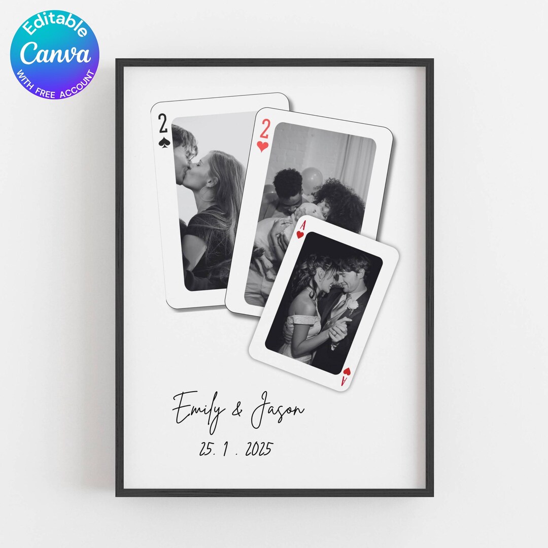 Personalized Playing Card Design Template | Editable Canva Template ...