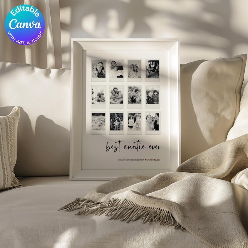 Auntie Photo Collage, Auntie Prints, Personalized Auntie Photo Prints ...