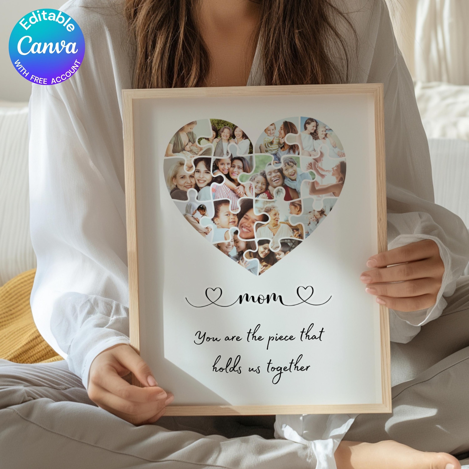 Custom Mum Photo Collage TEMPLATE, Gift for Mother, Mother's Day Gift ...