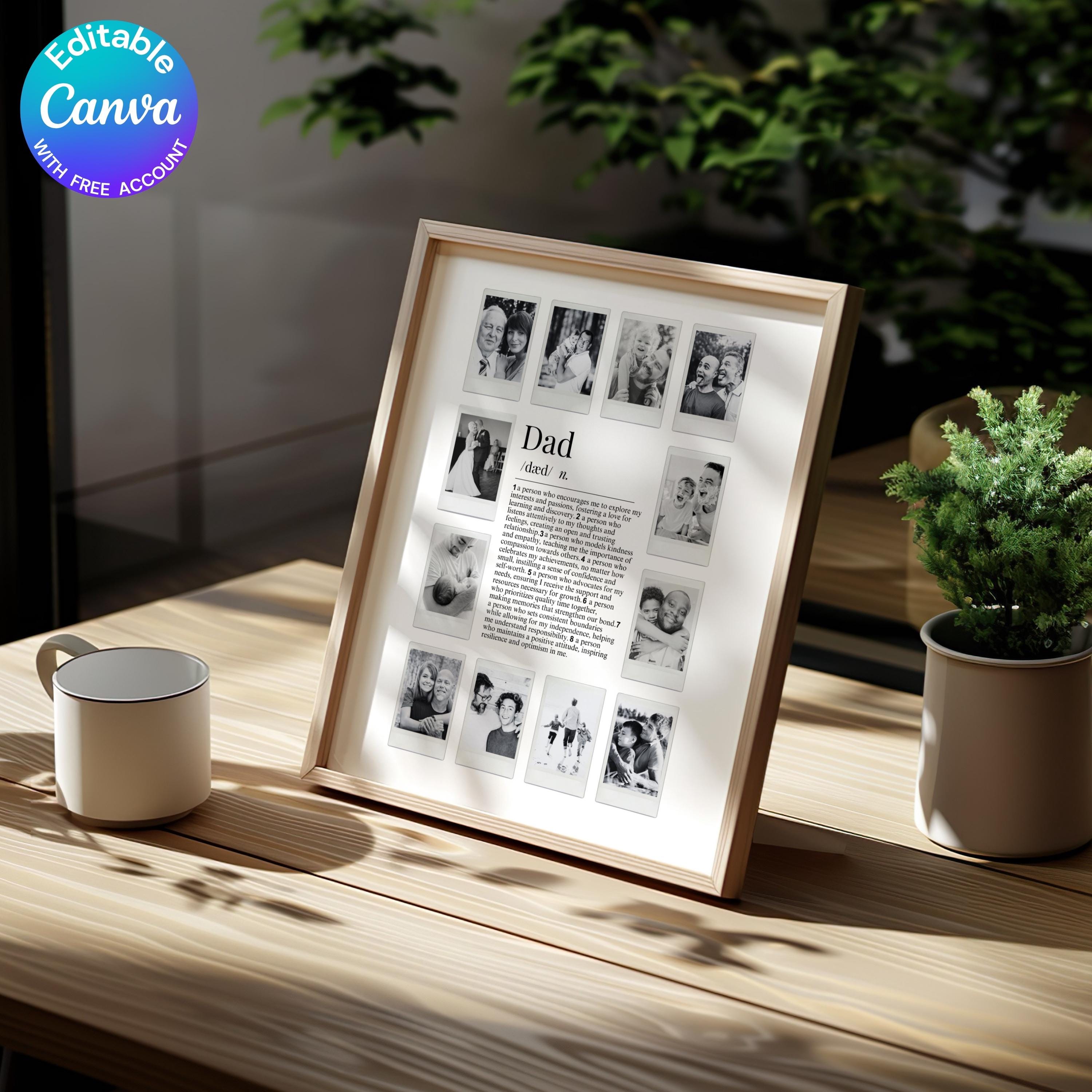 Dad Definition Template. Customizable & Printable Photo Collage Father ...