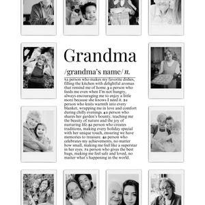Grandma Definition Template. Customizable & Printable Photo Collage ...