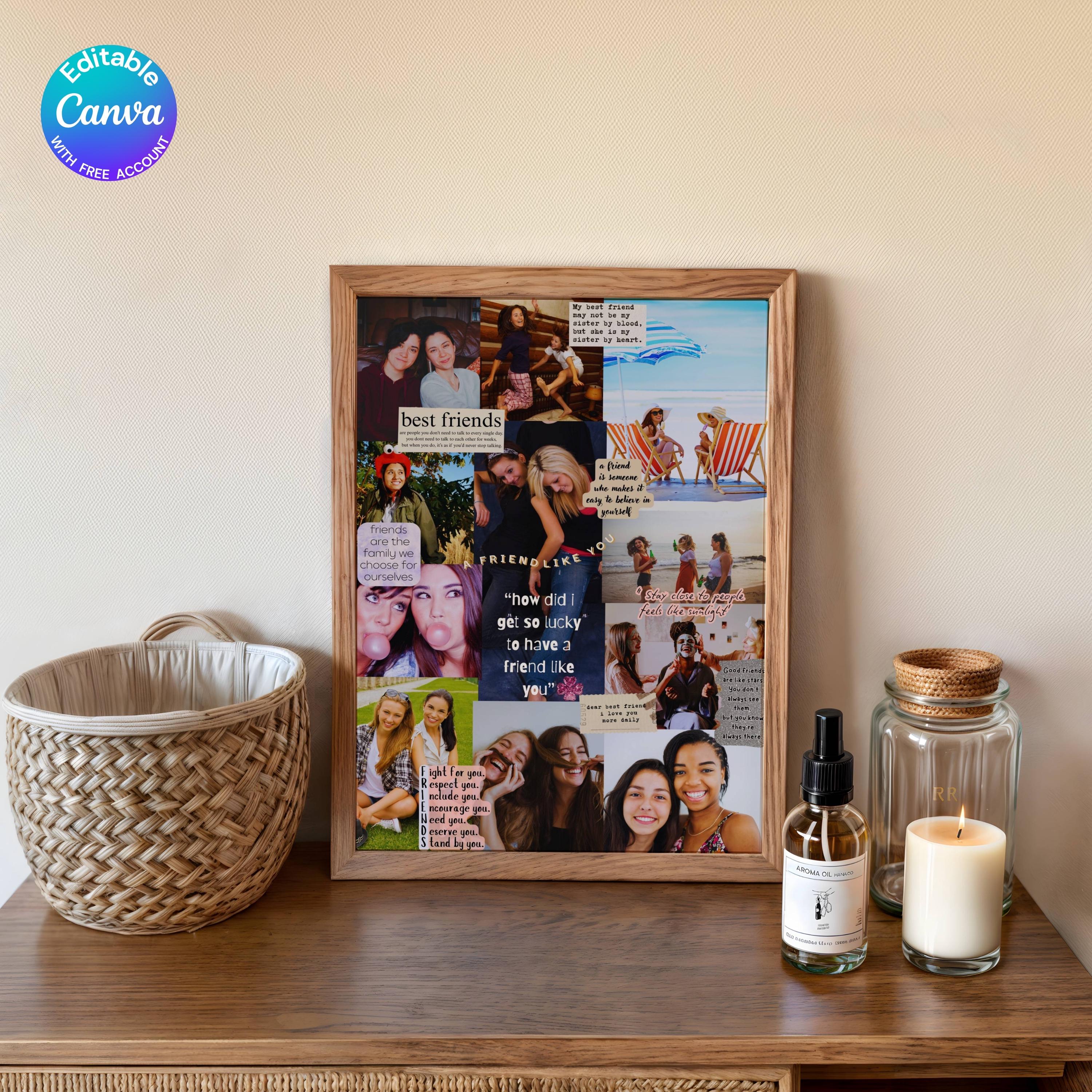 Personalized Gifts for Best Friend Custom Best Friend Photo Collage ...
