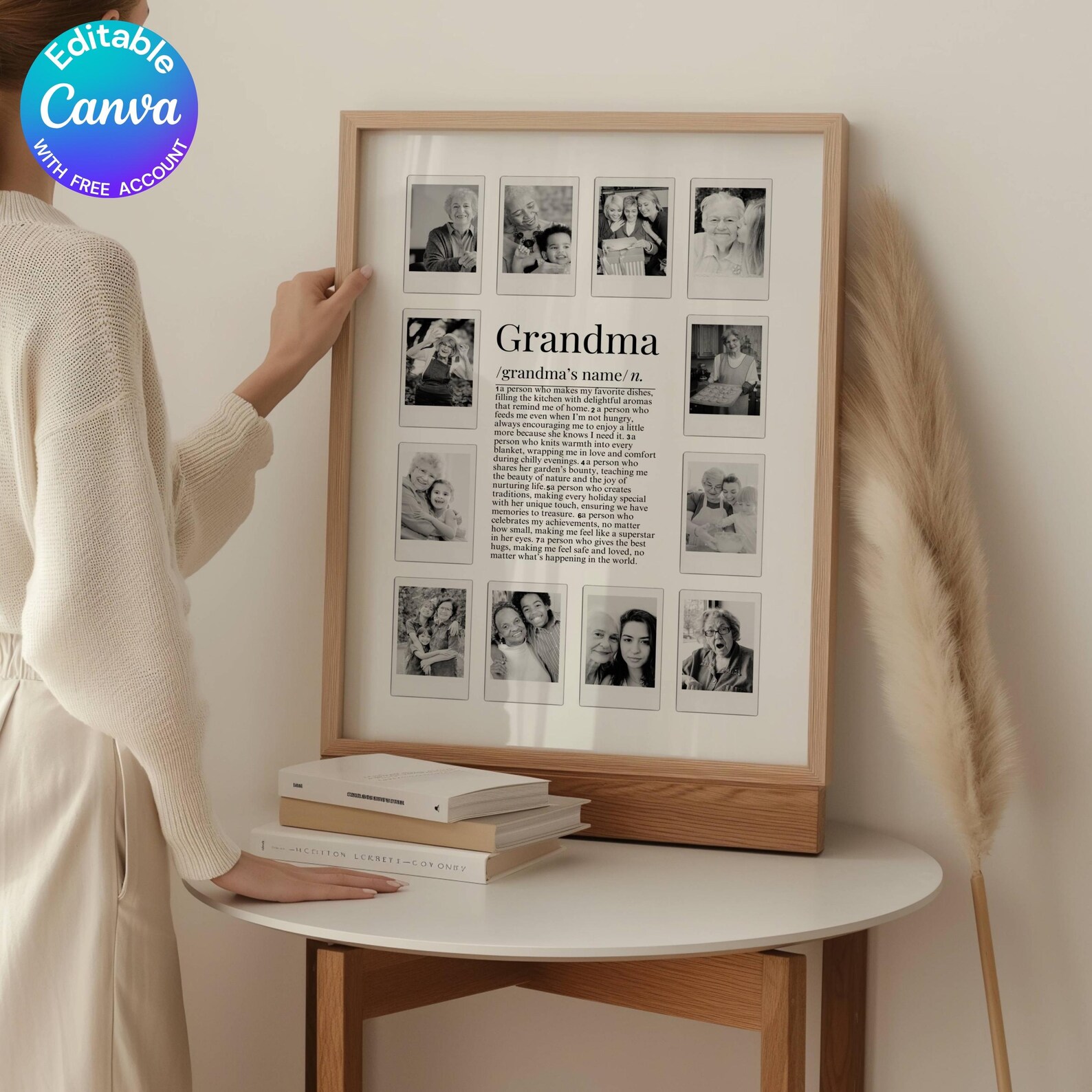 Grandma Definition Template. Customizable & Printable Photo Collage ...