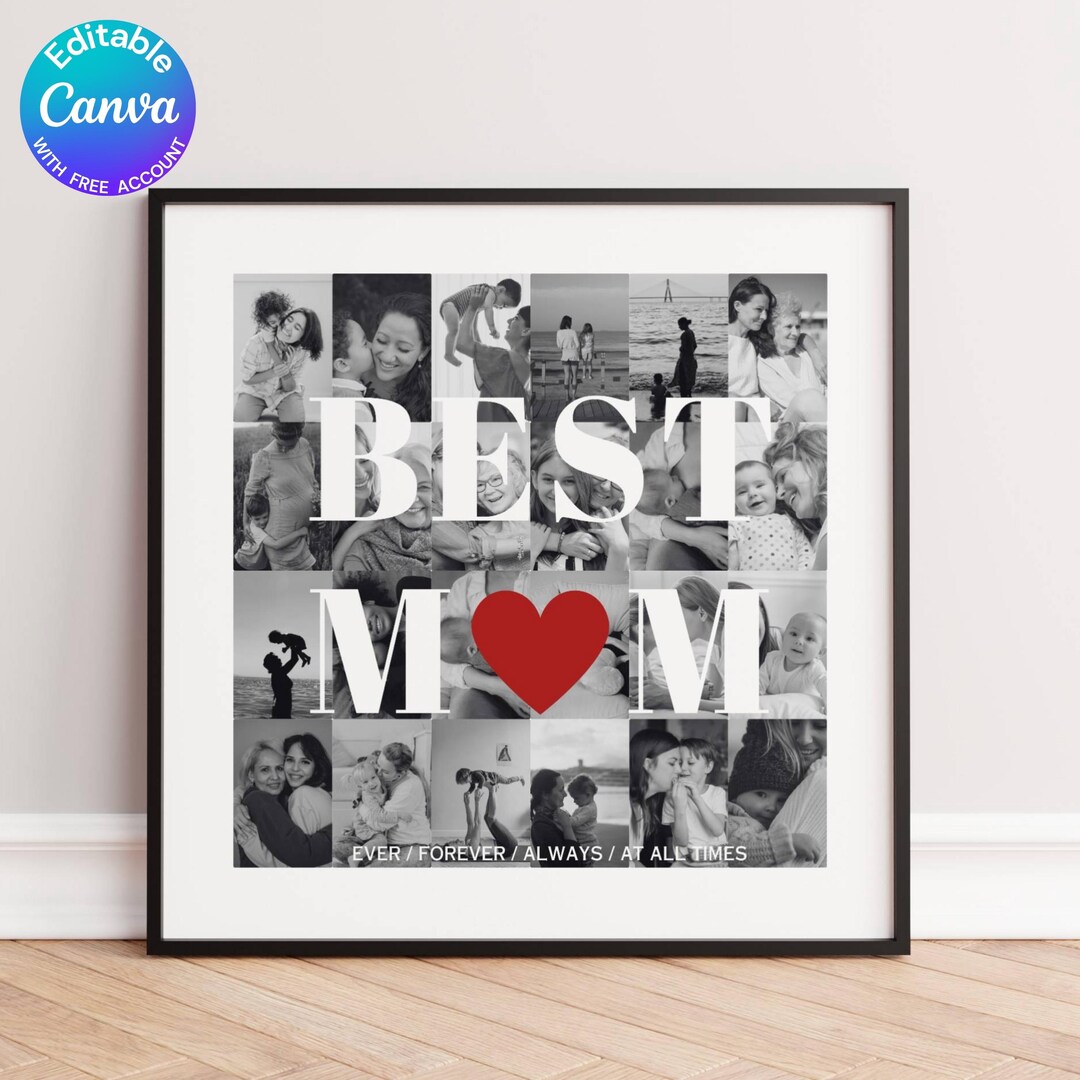 Custom Mum Photo Collage Template Gift for Mother Mother's Day Gift for ...