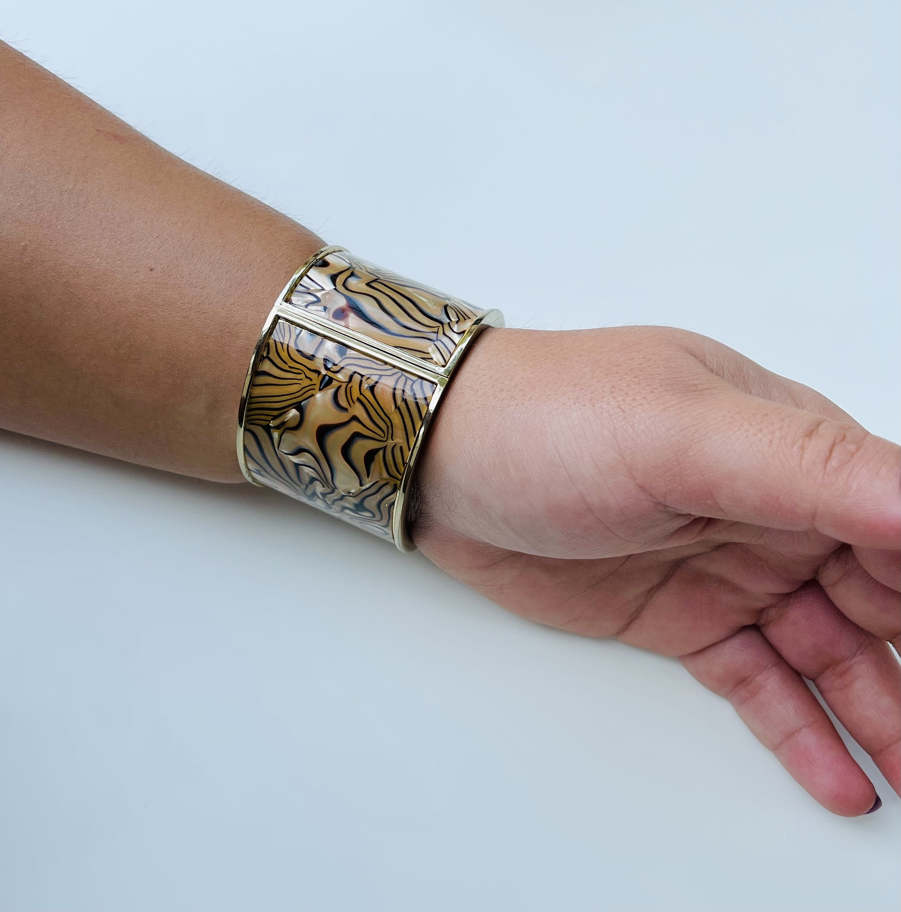 Vintage Leopard Clamp Bracelet - Etsy