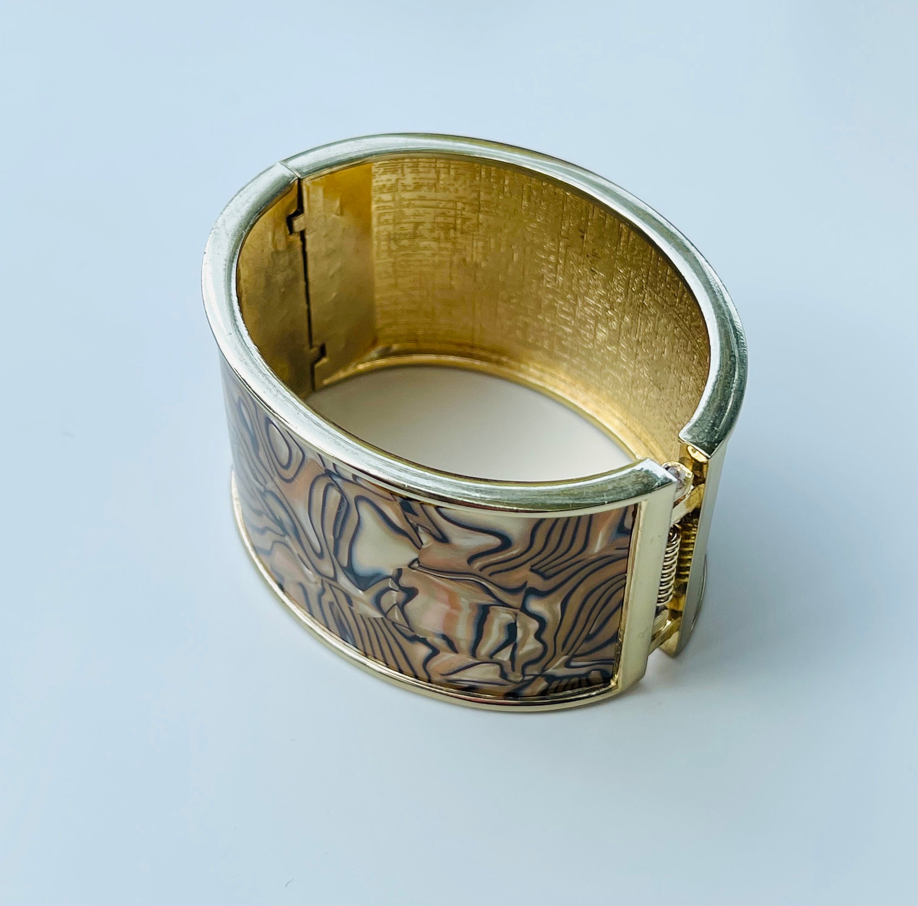 Vintage Leopard Clamp Bracelet - Etsy