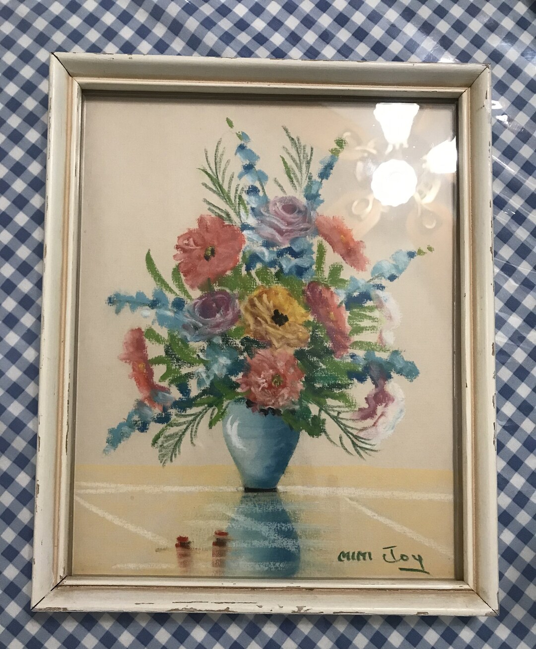 Mimi Joy ORIGINAL Watercolor Original Sticker & Frame 10.75" VG - Etsy