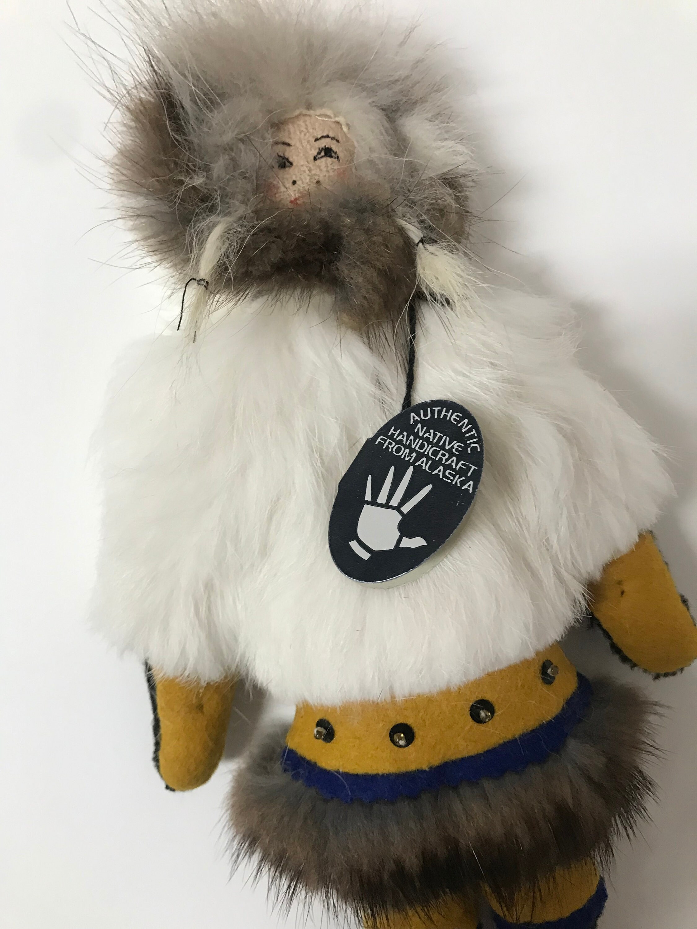 Inuit Eskimo Indigenous Doll WITH TAG Handmade ALASKA Leather & Fur - Etsy
