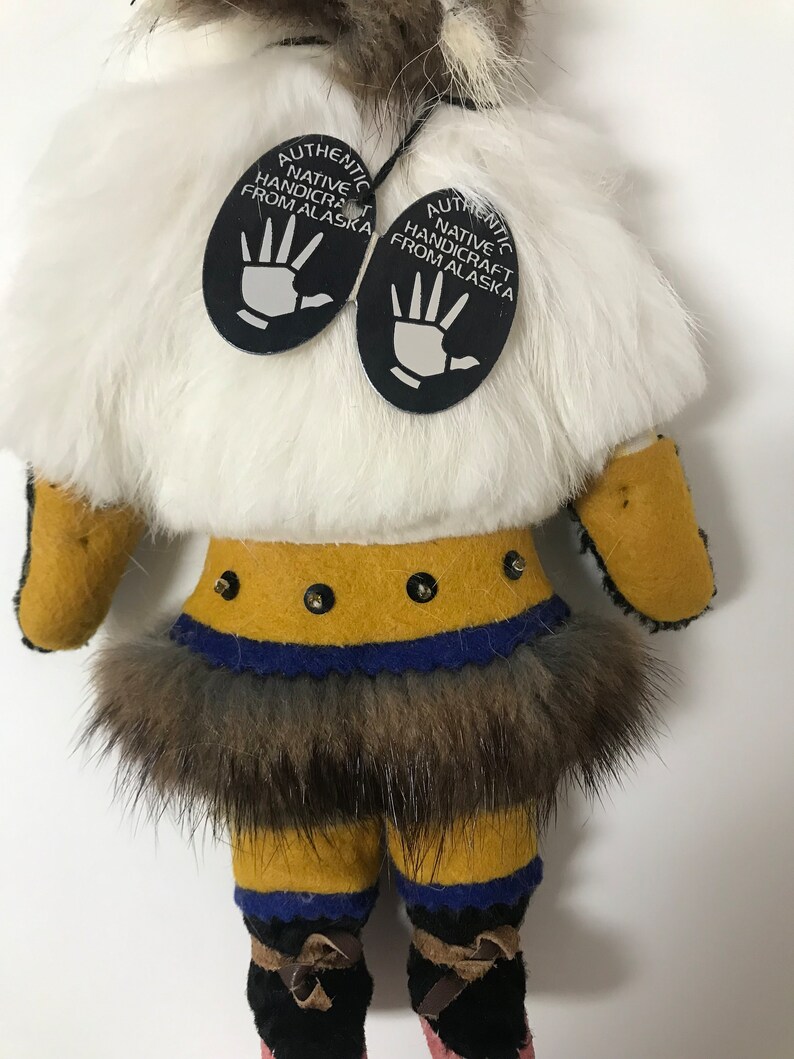 Inuit Eskimo Indigenous Doll WITH TAG Handmade ALASKA Leather & Fur - Etsy