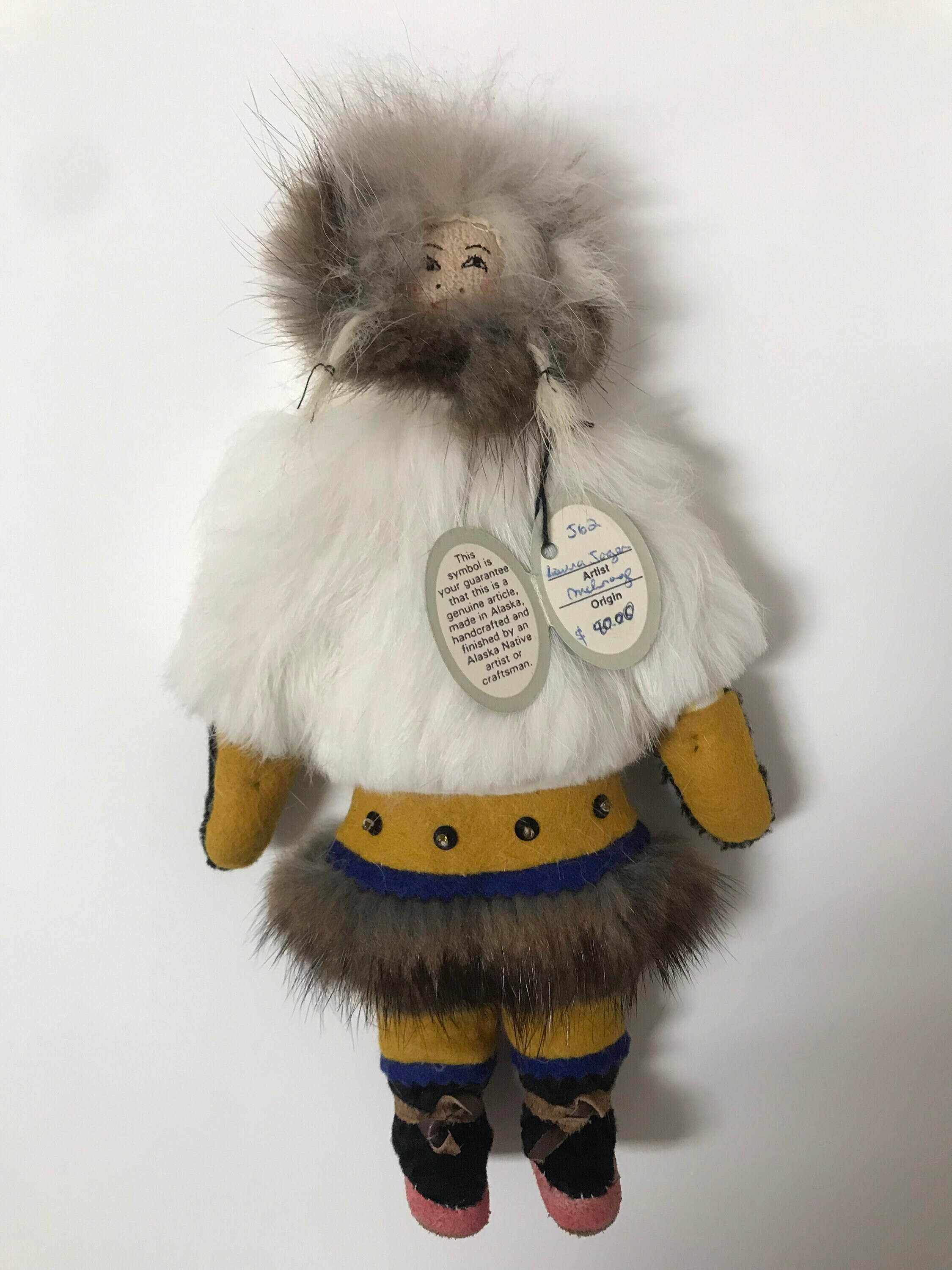 Inuit Eskimo Indigenous Doll WITH TAG Handmade ALASKA Leather & Fur - Etsy