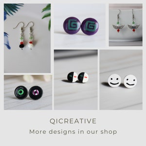 Karl Jacobs Inspired Stud Earrings, Dream SMP Jewelry, Mcyt Jewelry ...