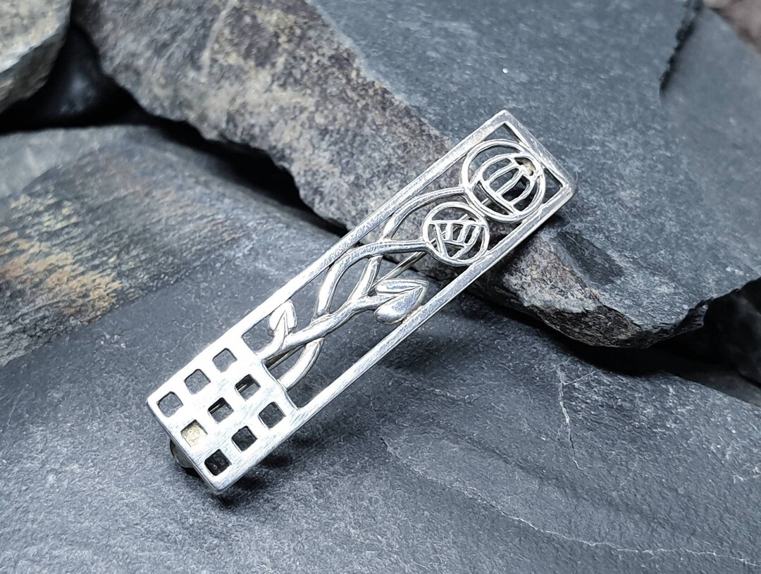 ORTAK SILVER Mackintosh Double Rose Brooch Malcolm Gray 4g - Etsy