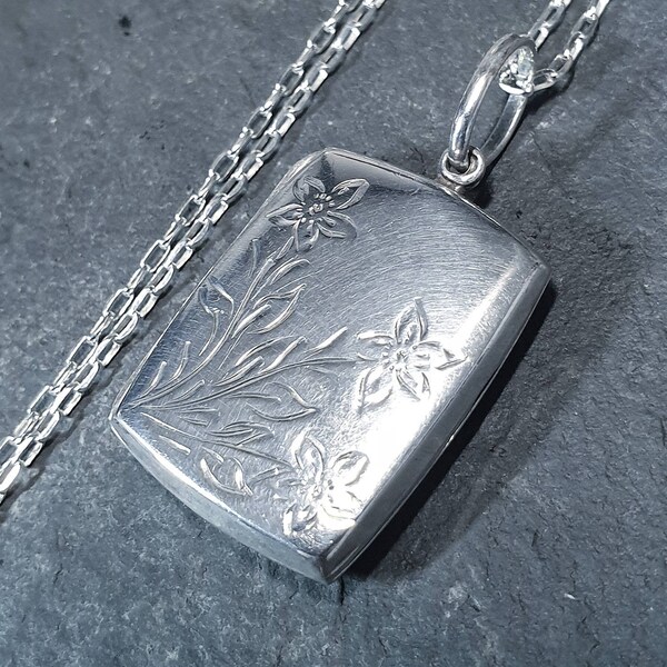 Silver Book Locket - Etsy