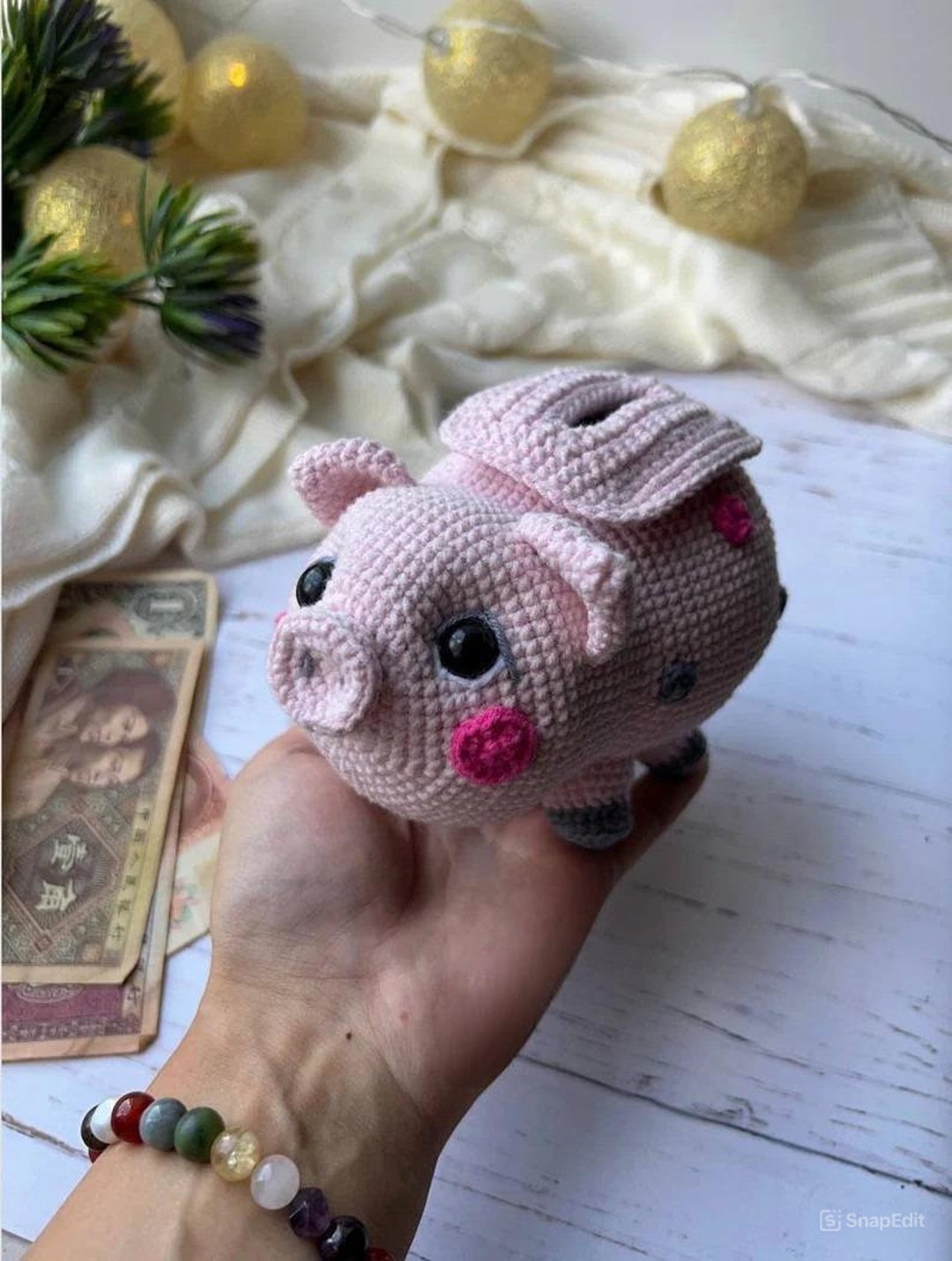 Crochet Piggy Bank Pattern, Amigurumi Piggy Bank Pattern, Crochet Pig ...