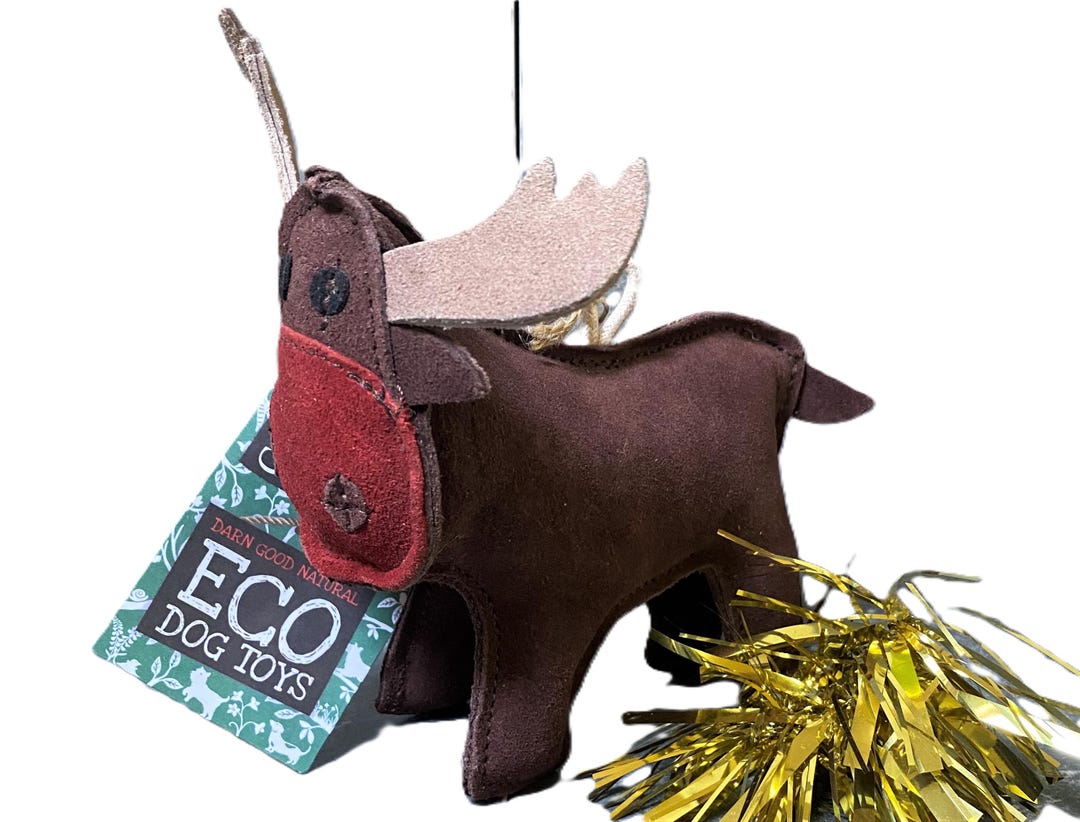 Eco-friendly Reindeer Dog Toy, Natural Suede With Jute Filling - Etsy