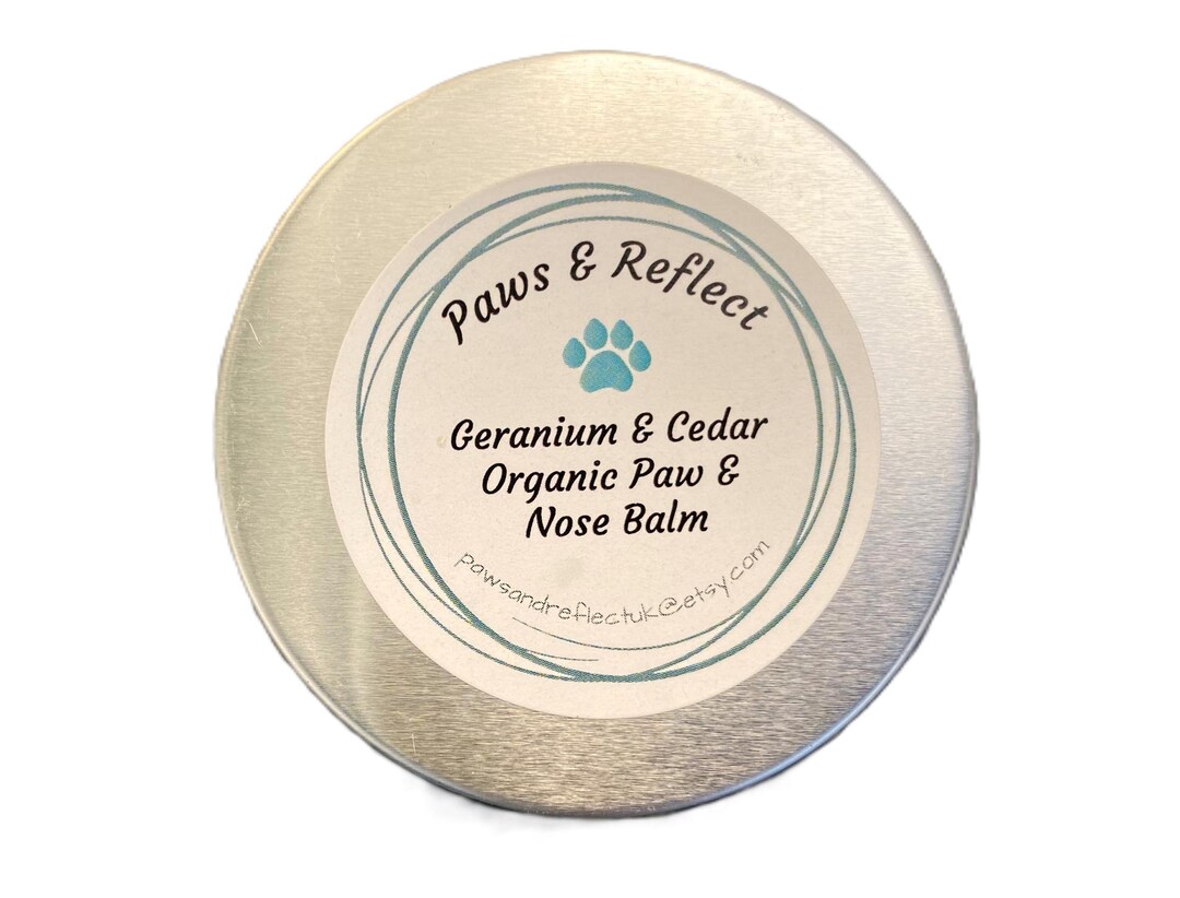 Organic Rose Geranium Dog Paw Balm, Paw and Nose Balm for Rough or Sore ...