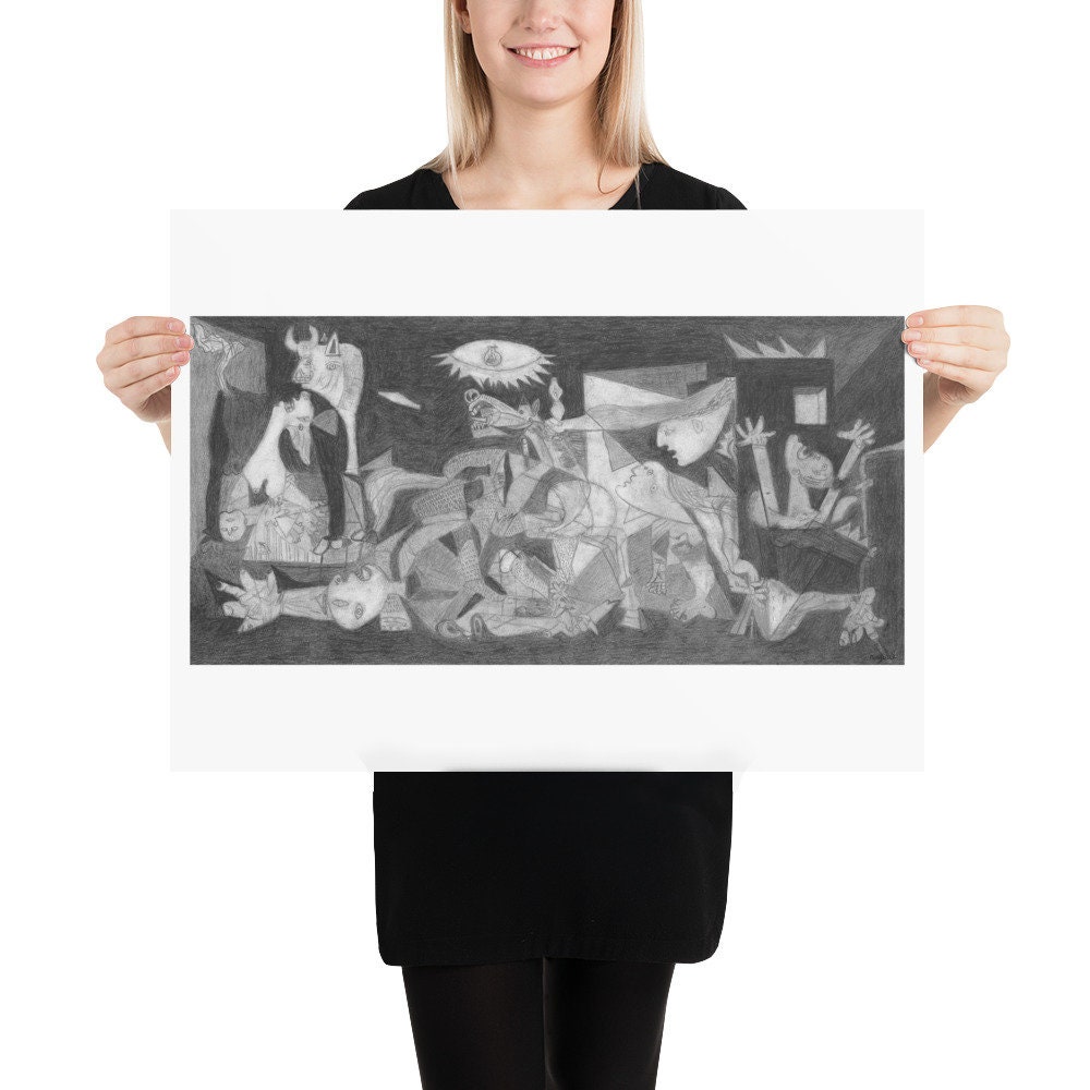 Guernica Art Print Pencil Drawing Art Print Picasso Guernica - Etsy