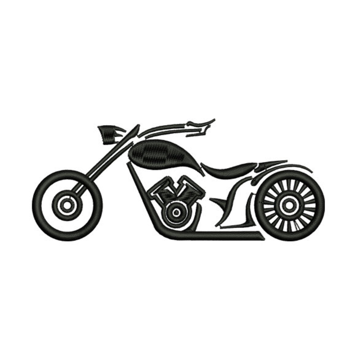Classic Motorcycle Embroidery Design Motorcycle Embroidery - Etsy