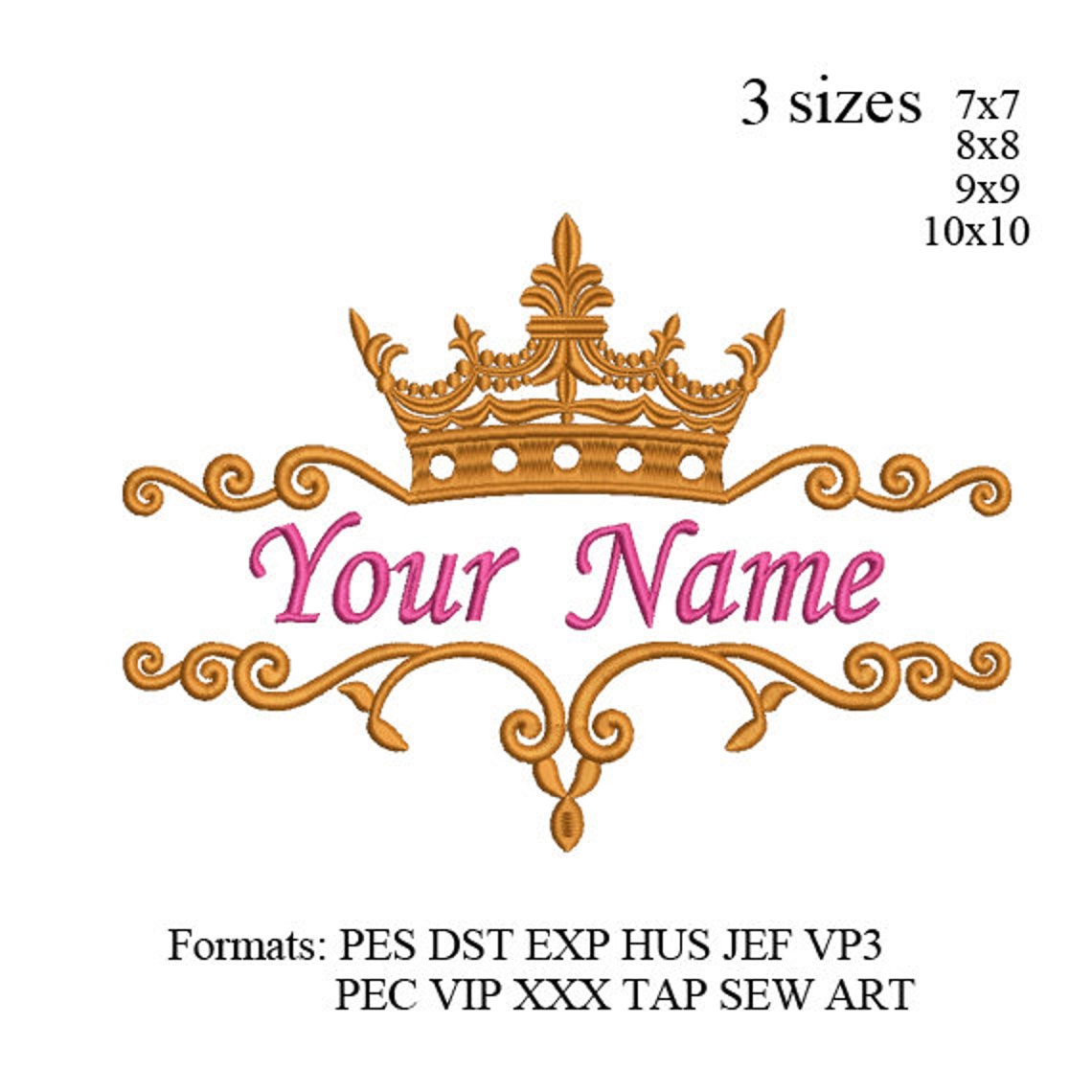 Mini Crown Embroidery Design Tiara Embroidery Design - Etsy